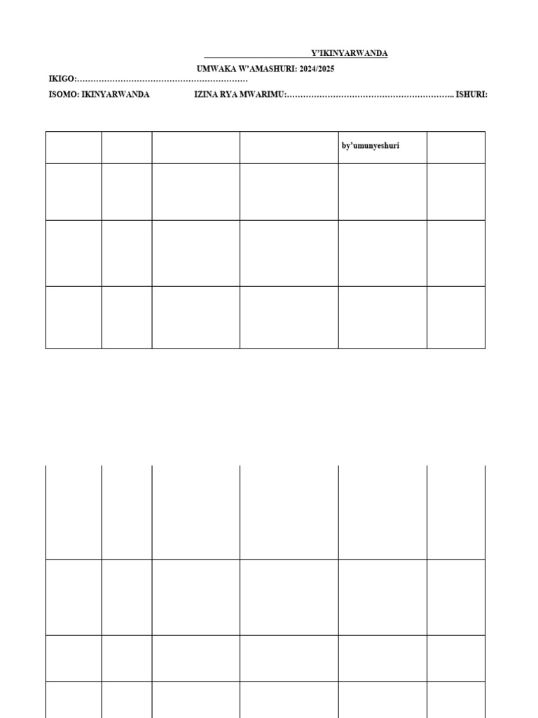 Isaranganyamasomo P6 Kiny | PDF