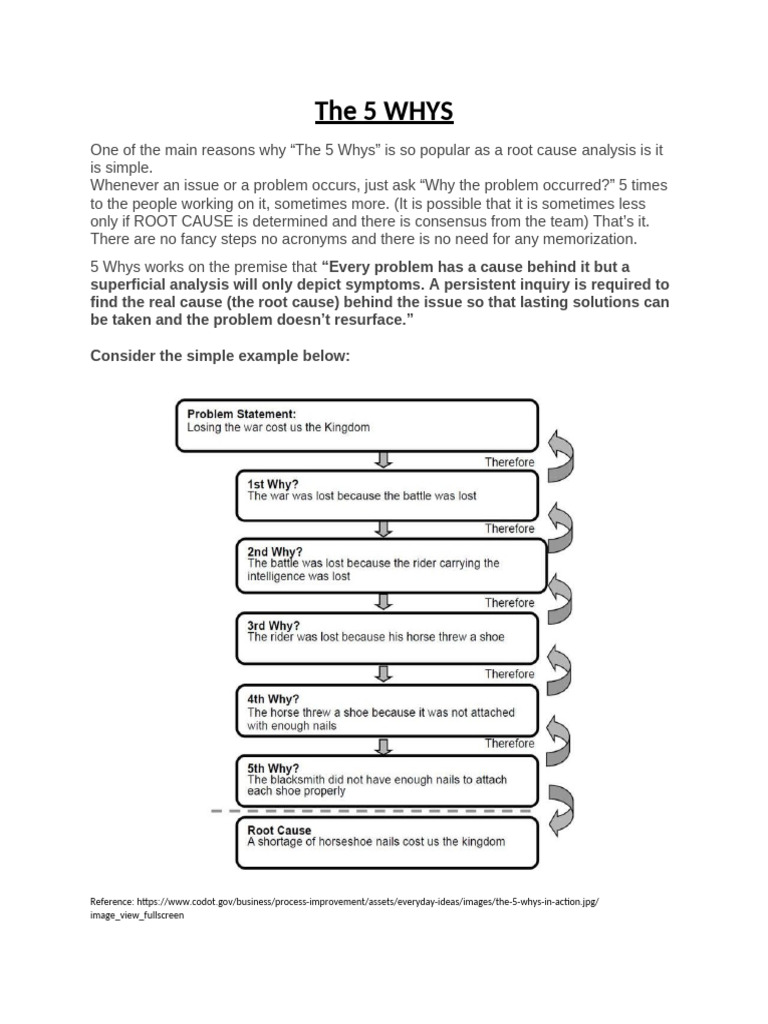 Mastering the 5 Whys Technique | PDF | Evaluation Methods