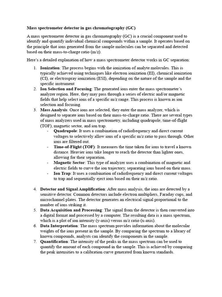 8th Semester Bs Chemistry Notes | PDF | Mass Spectrometry | Time Of ...