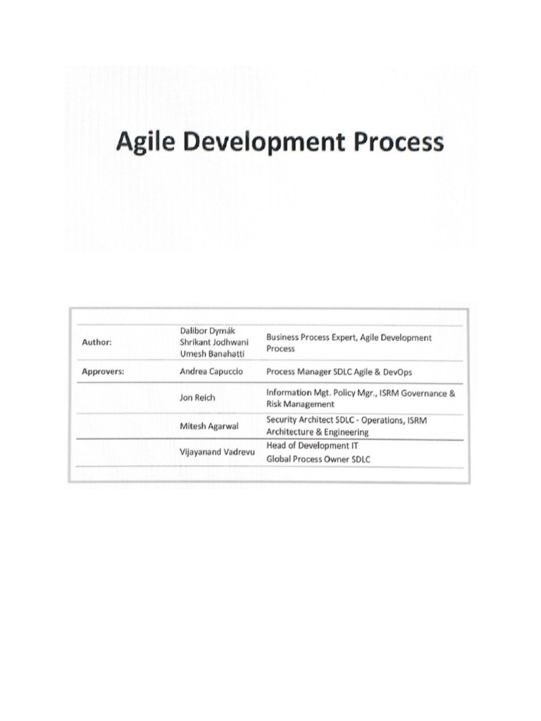 Agile SOP | PDF