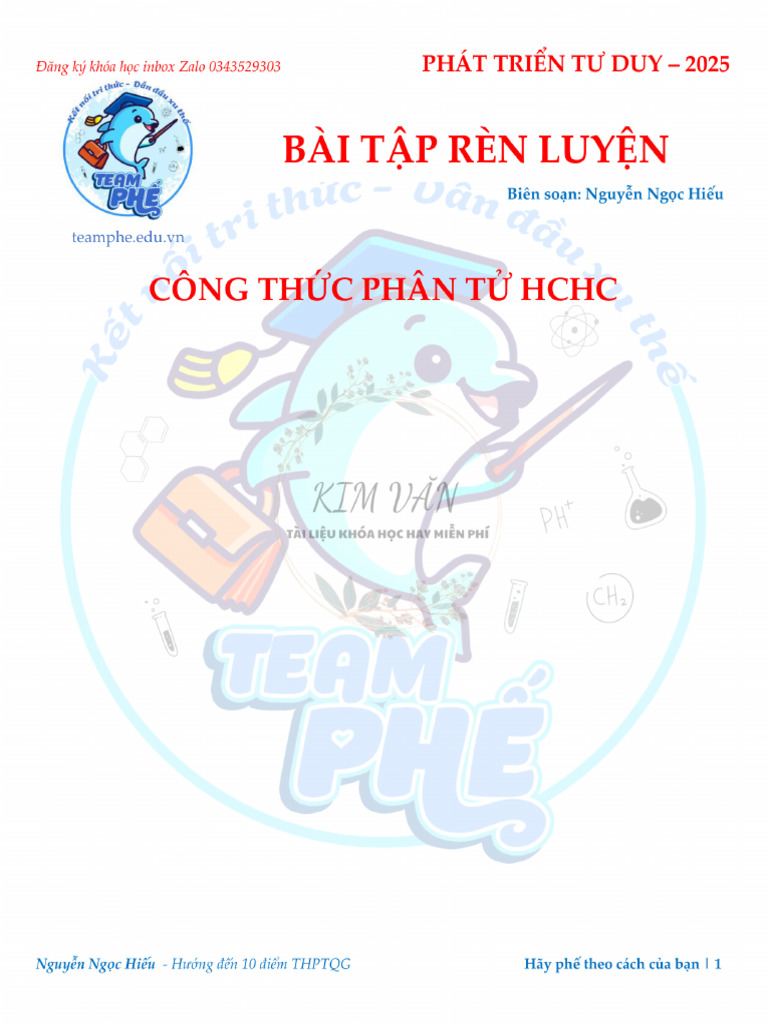 Bai Tap Ren Luyen Cong Thuc Phan Tu HCHC | PDF
