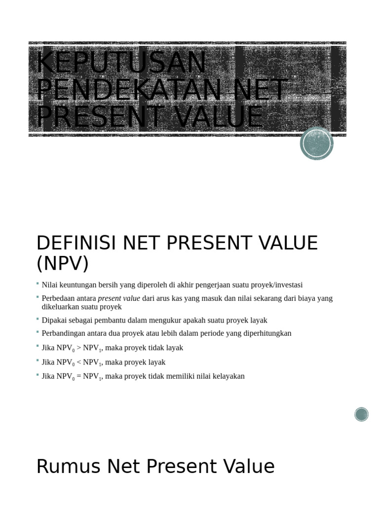 Analisis Net Present Value Proyek Investasi | PDF | Hukum
