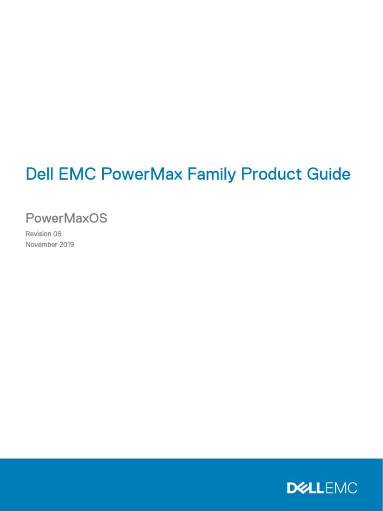 Dell EMC PowerMax Family Product Guide | PDF | Command Line Interface | Mainframe Computer