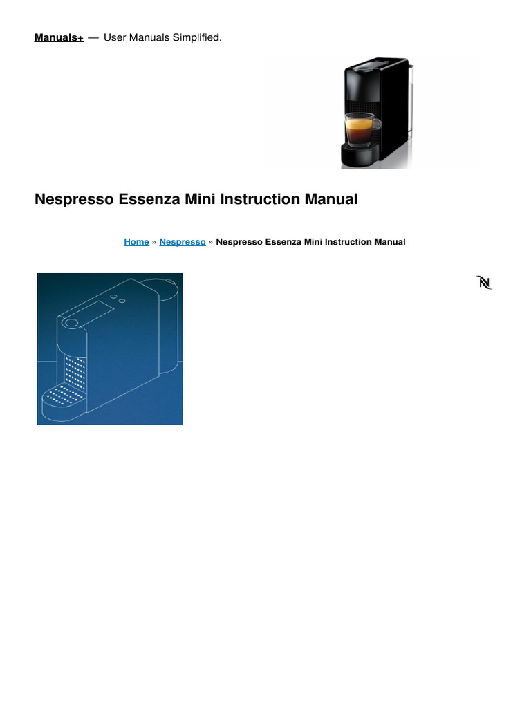 Nespresso Essenza Mini Manual | PDF | Electrical Connector | Burn