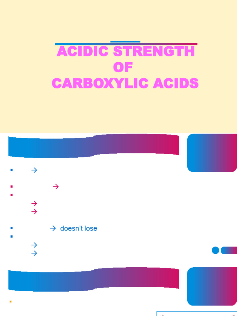 Acidic Strength of Carb - Acids | PDF | Acid | Ion