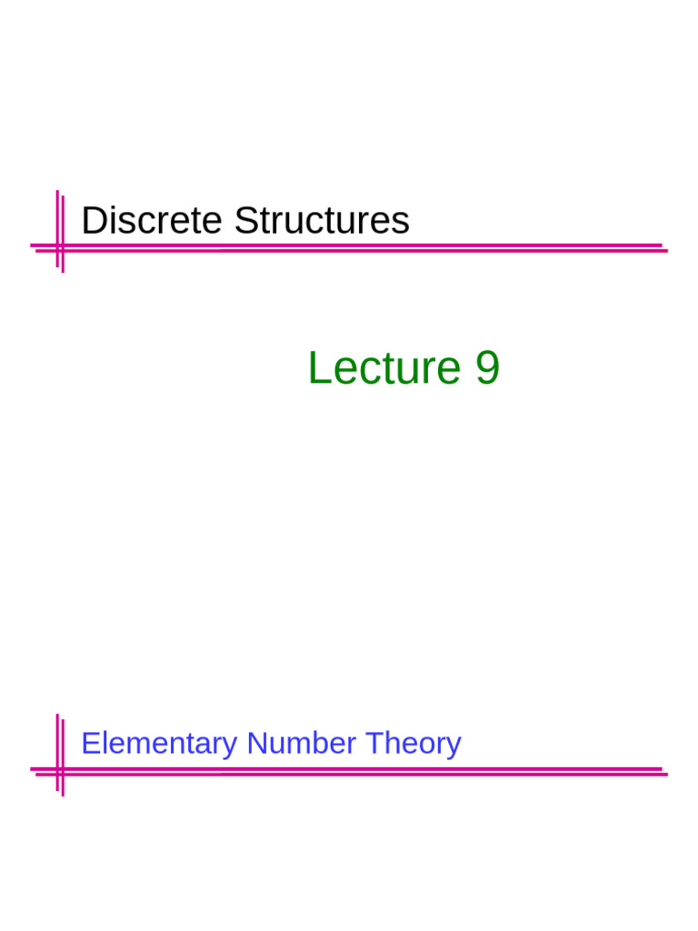 Number Theory: Divisors and Primes | PDF | Division (Mathematics ...