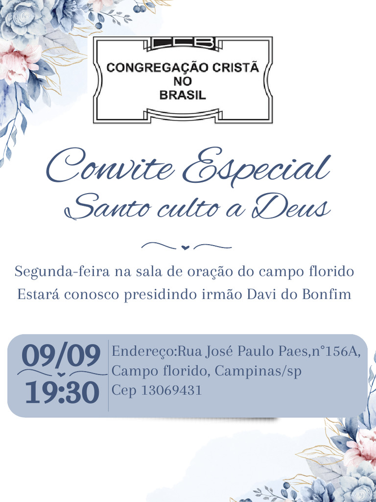 Convite Culto PDF | PDF