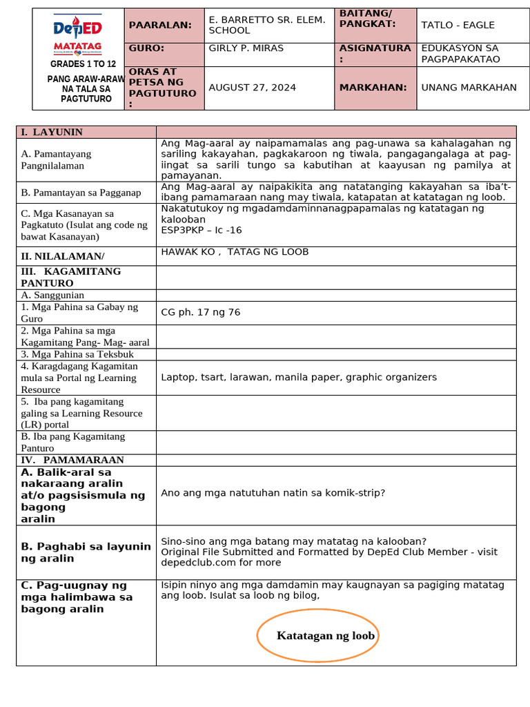 Esp 3 q1 w3 Day 3 | PDF