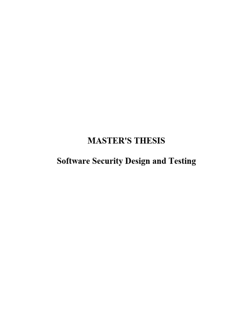 Software Security Design and Testing - Nbnfi-Fe20011414 | PDF ...