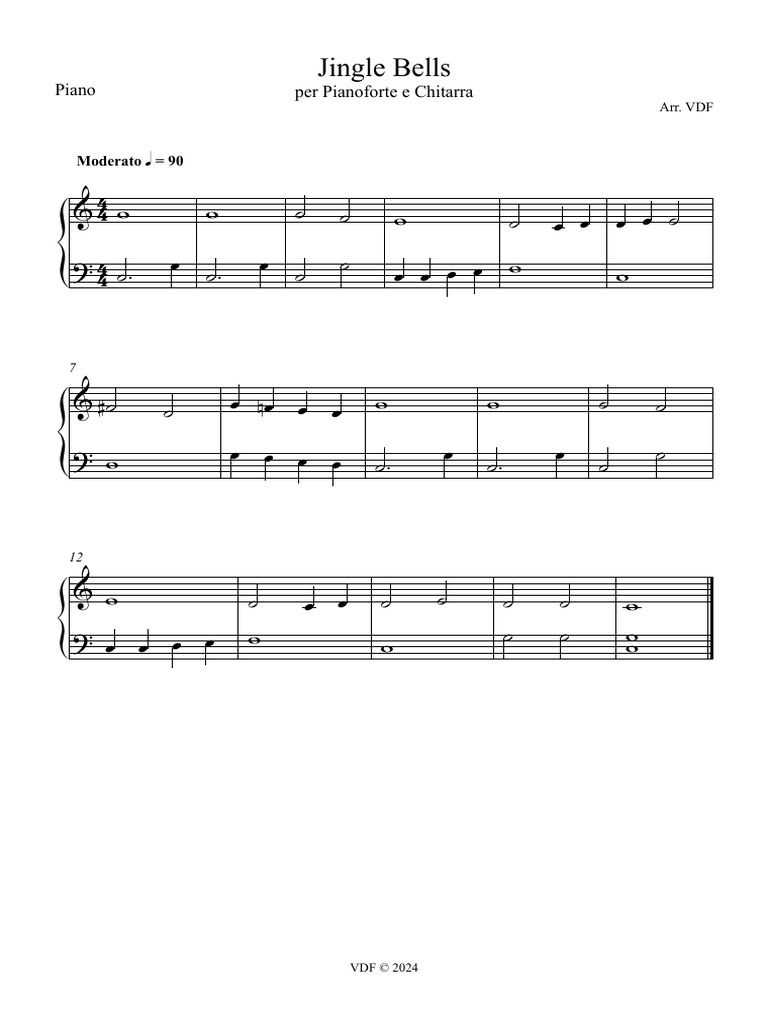 Jingle Bells DUETTO - Piano | PDF