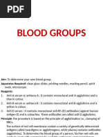 Slide Method for Blood Grouping | PDF | Blood Type | Serology