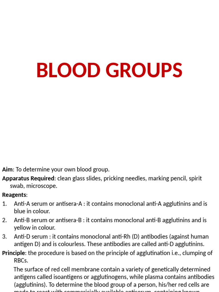 Blood Group Practical | PDF | Blood Type | Antibody