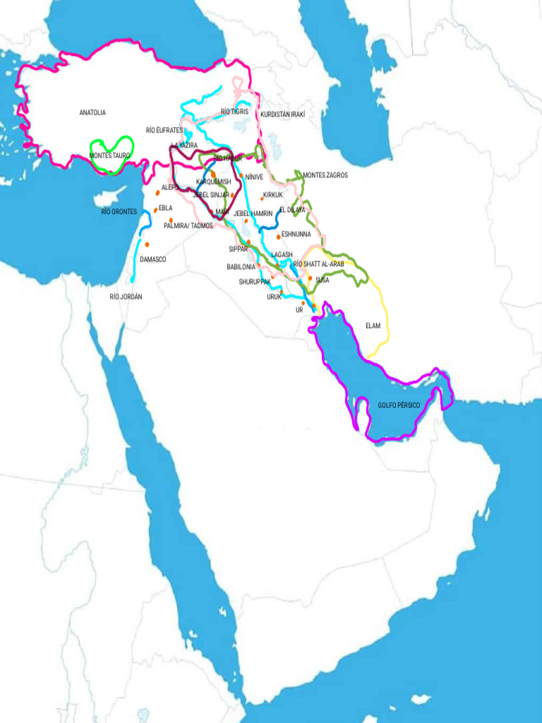 Mapa Del Oriente Próximo | PDF
