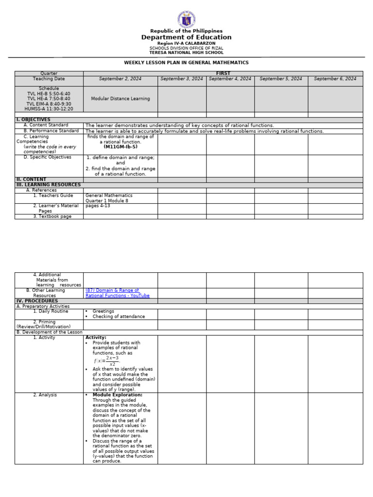 September 2,2024 | PDF | Learning | Function (Mathematics)