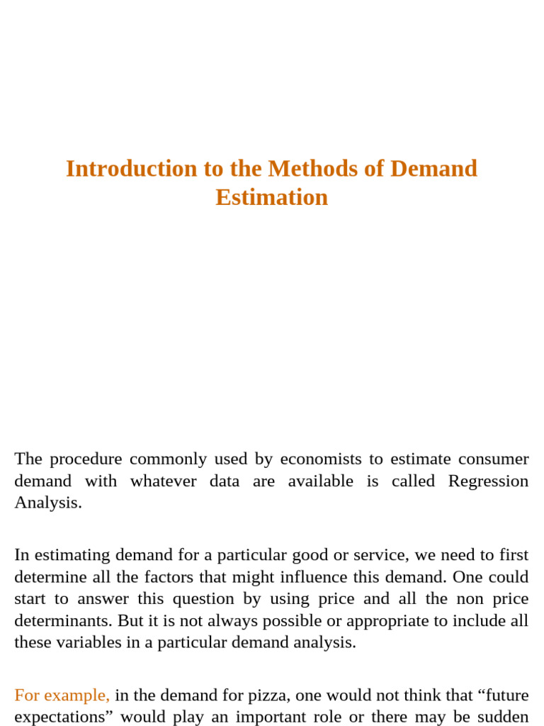 Introduction To The Methods of Demand Forecasting | PDF