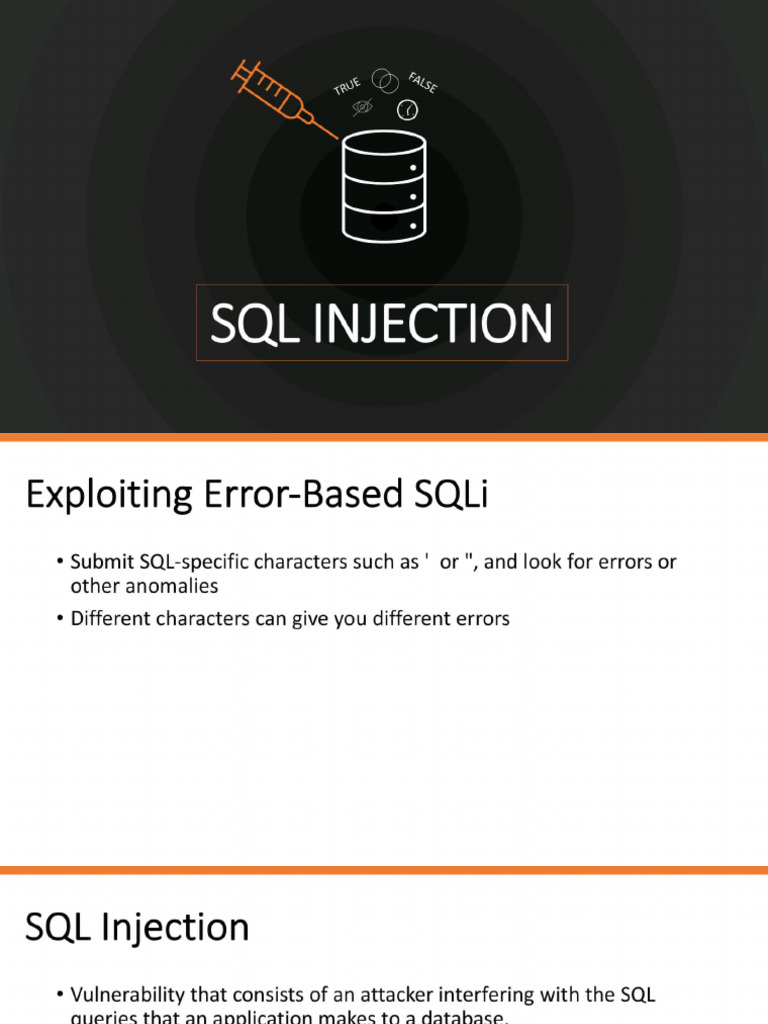 SQL Injection | PDF
