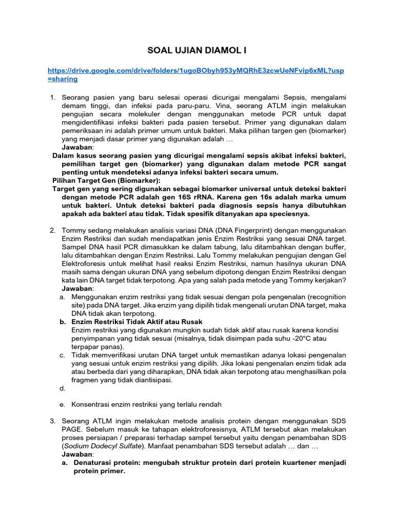 Soal Uas Teori Diamol 1 Aj 2024-2025 | PDF | Pengembangan Diri ...