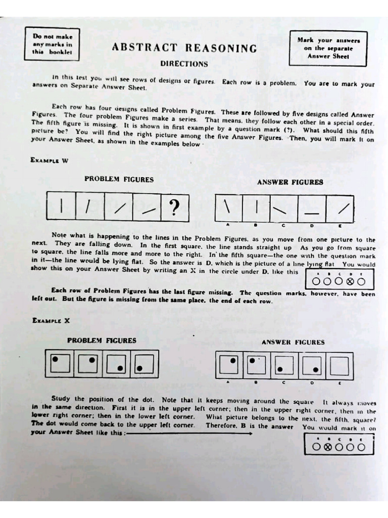 DAT Question Paper Abstract Reasoning | PDF