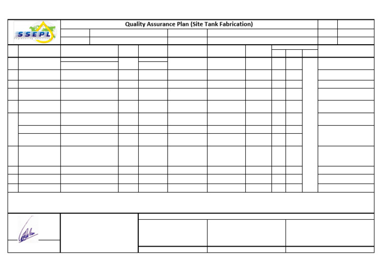 Quality Assurance Plan for Tank Fabrication | PDF | Welding | Construction