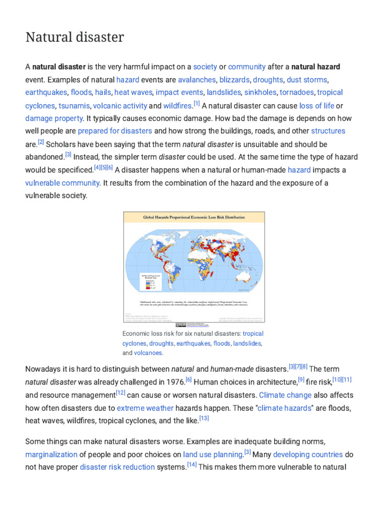 Natural Disaster - Wikipedia PDF | PDF | Natural Disasters | Disaster ...