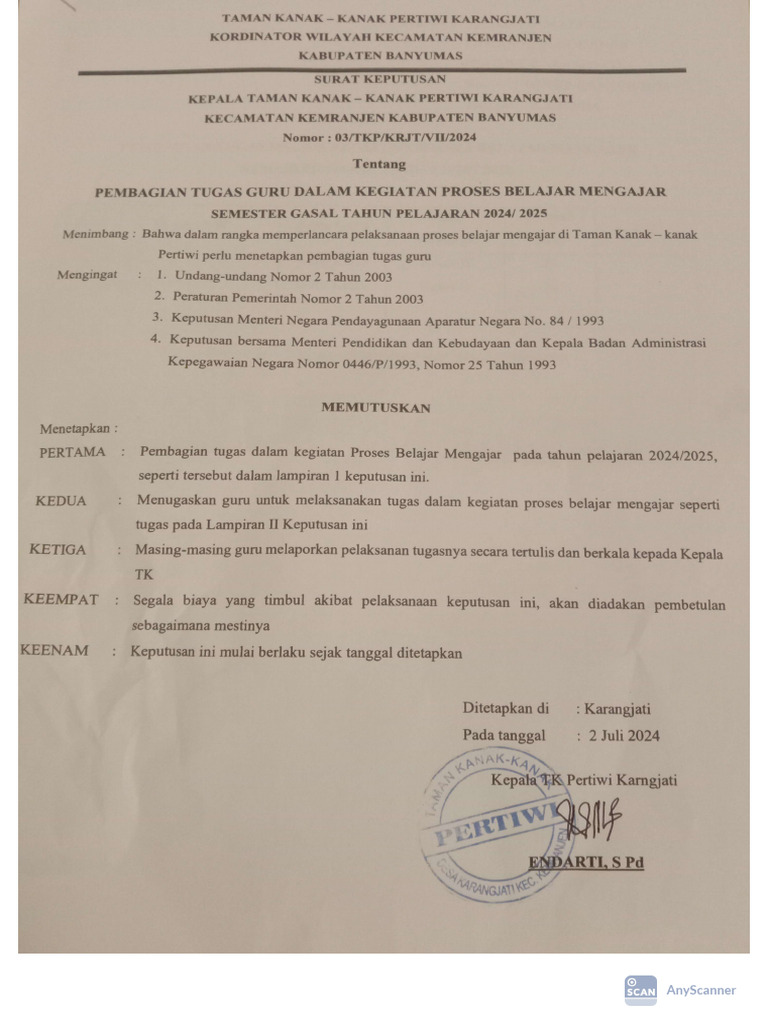 SK Penugasan SK TK Merged | PDF