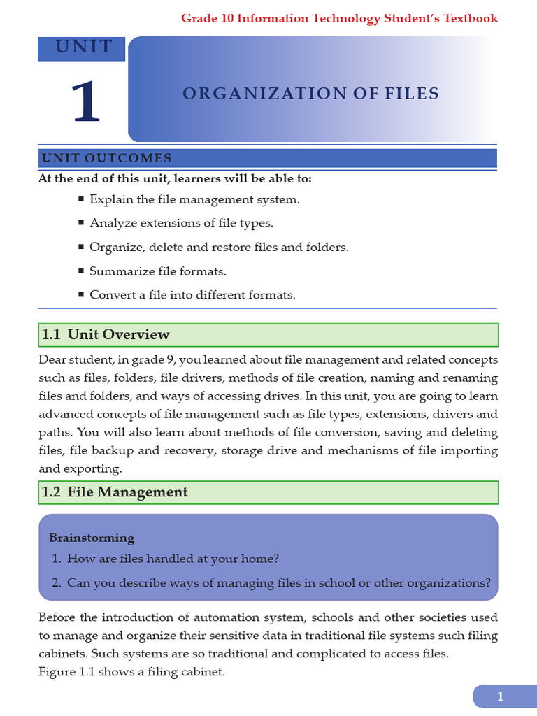 Grade 10 File Management Concepts | PDF | Computer File | Operating System