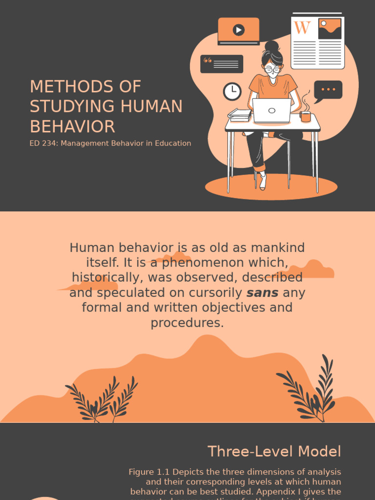 Three-Level Model of Human Behavior Study | PDF | Science & Mathematics