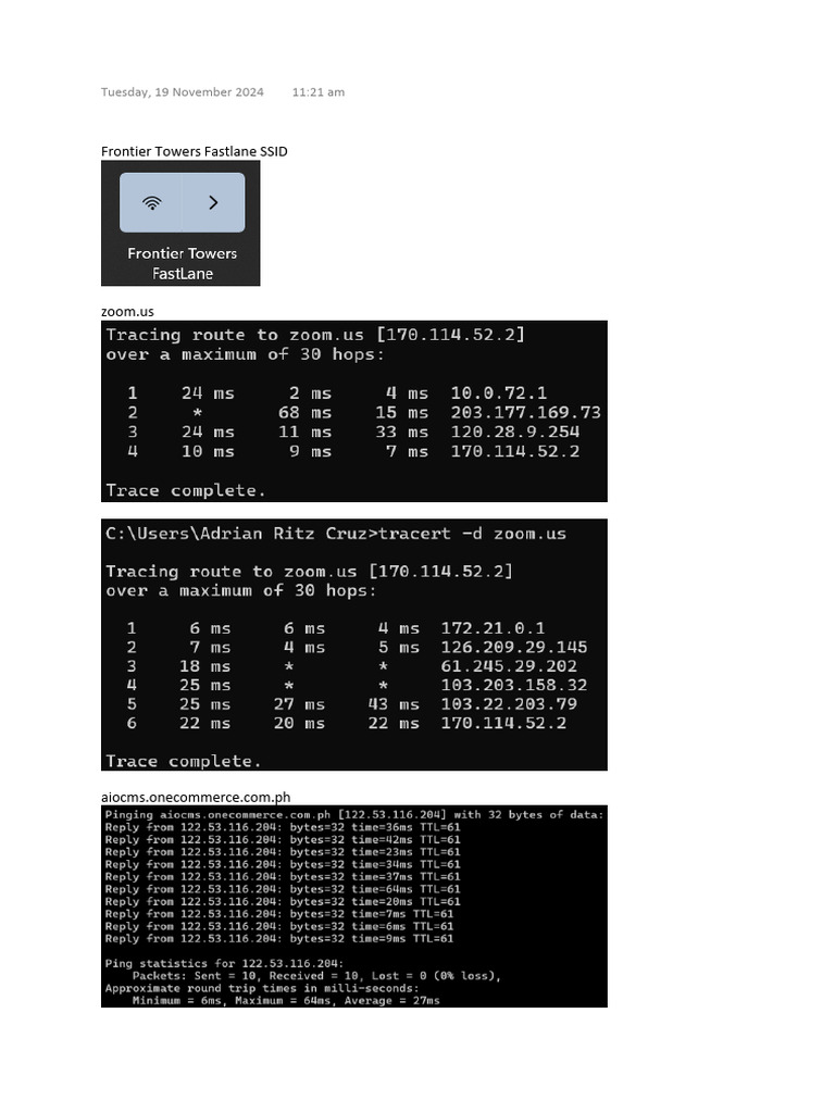 Frontier Towers Fastlane SSID | PDF | Home & Garden | Computers