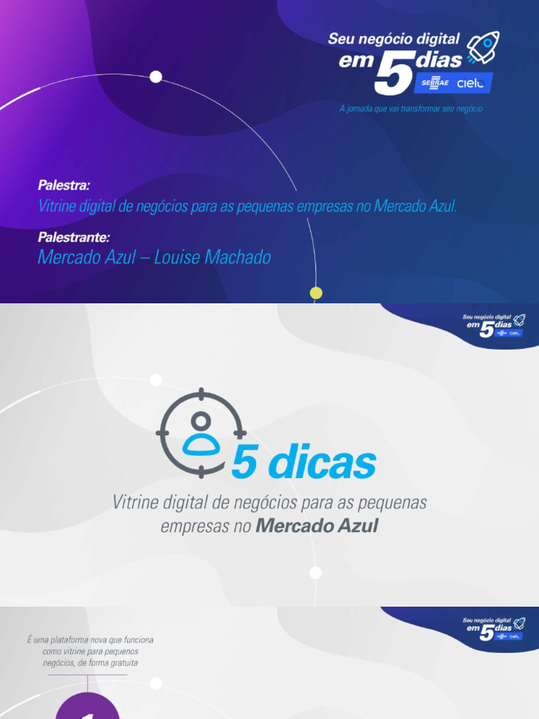 Vitrine Digital Pequenas Empresas Mercado Azul | PDF