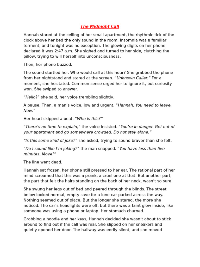 The Midnight Call | PDF | Mystery, Thriller & Crime Fiction