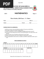 Math pp2 kcse 2024-1 | PDF