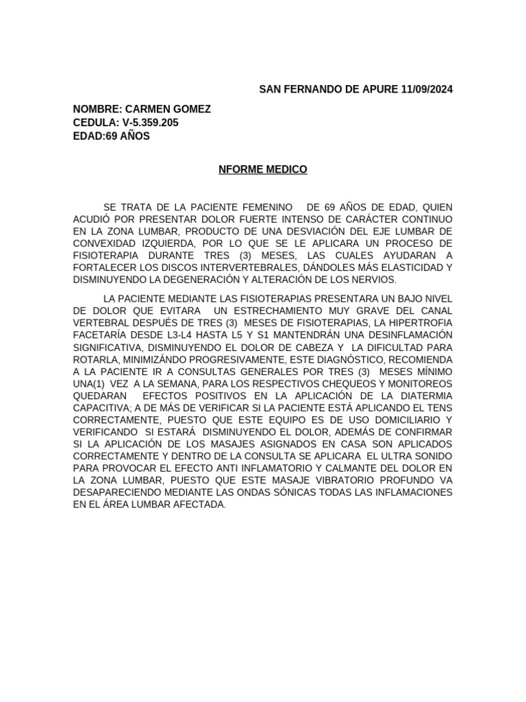 Informe Medico | PDF | Ciencia y matemáticas