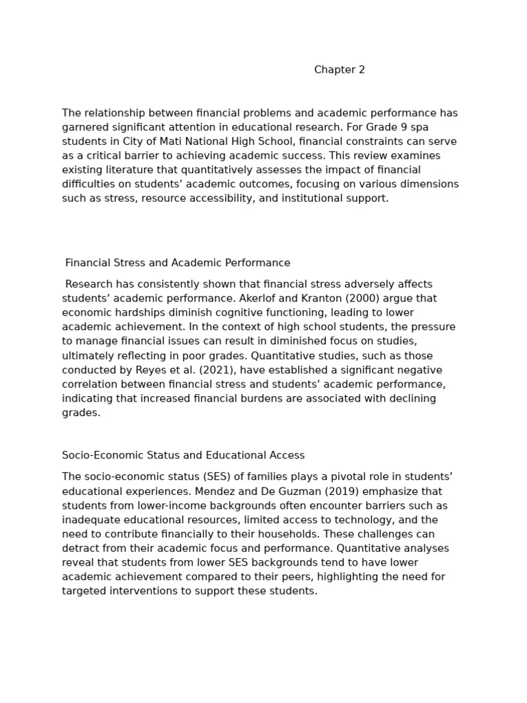 chapter 2 pr | PDF | Socioeconomic Status | Motivation