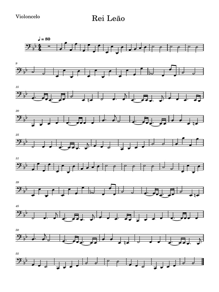 Rei Leao-Cello | PDF | String Instruments | Bowed Instruments