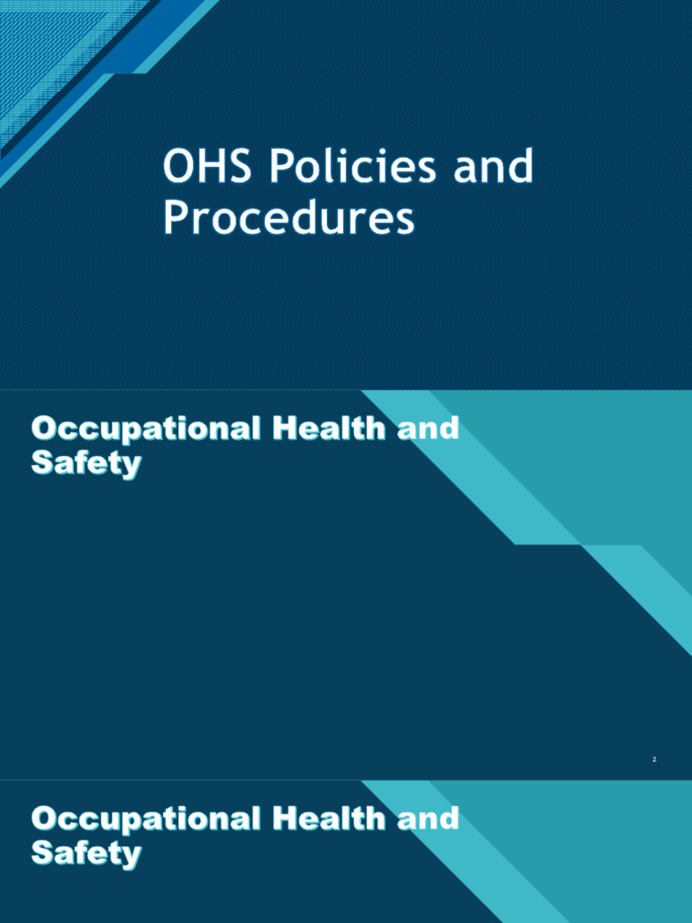 CSS2 - Lesson2 - OHS Policies and Procedures | PDF | Occupational ...