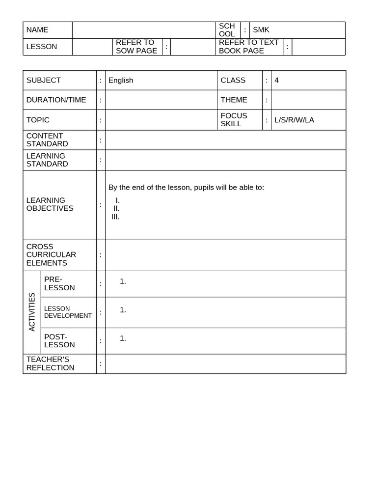 RPH TEMPLATE-1 | PDF
