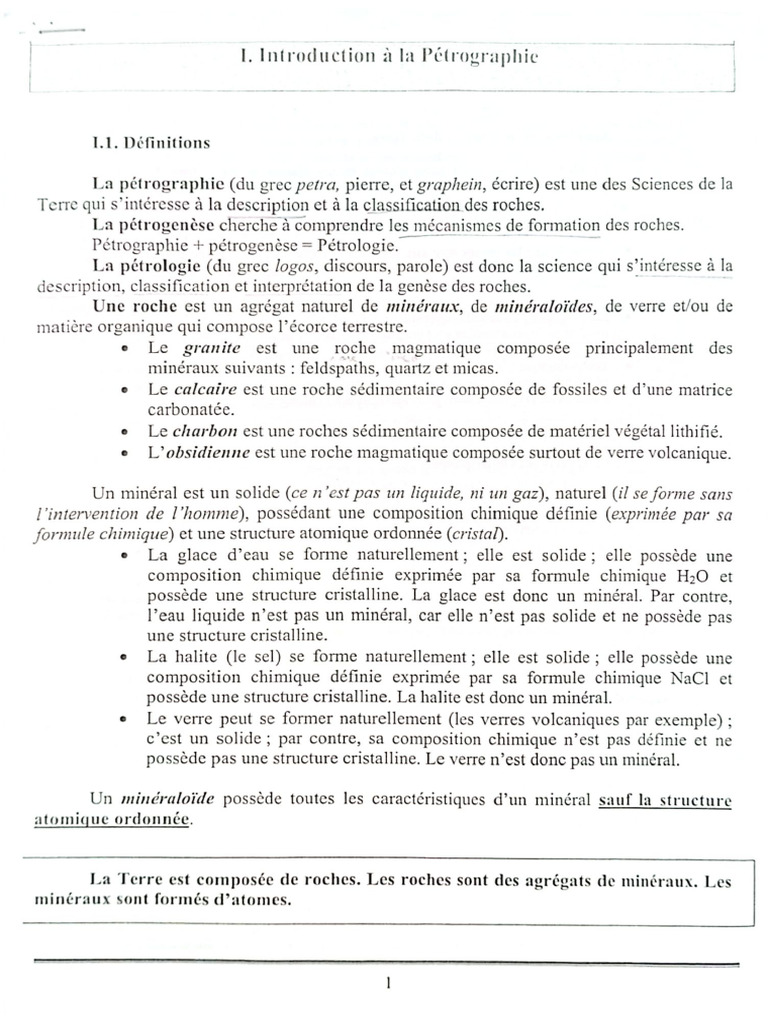Pétrographie Endogène | PDF