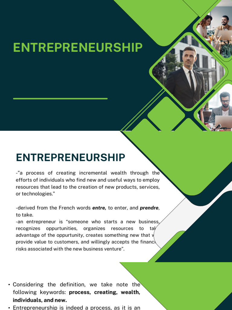 Lesson 1 Concepts of Entrepreneurship | PDF | Entrepreneurship | Economics