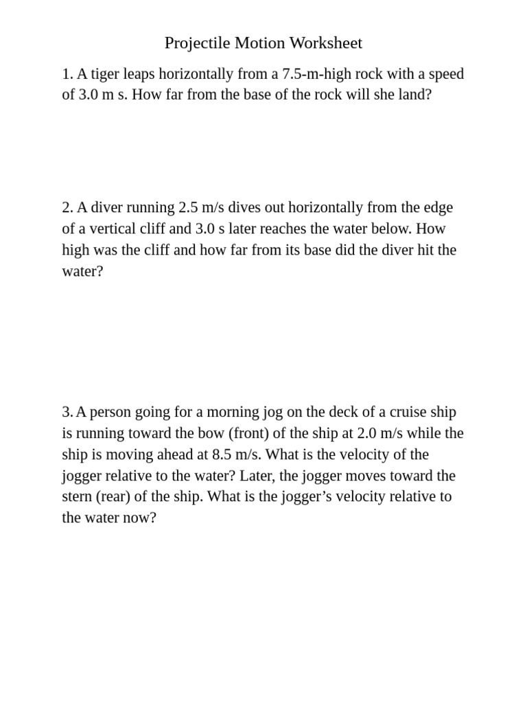 Projectile Motion | PDF