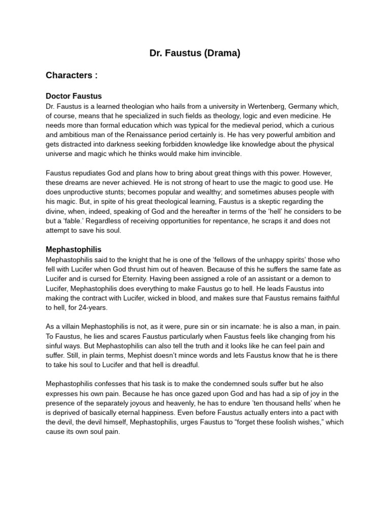 Dr.faustus | PDF | Satan | Salvation