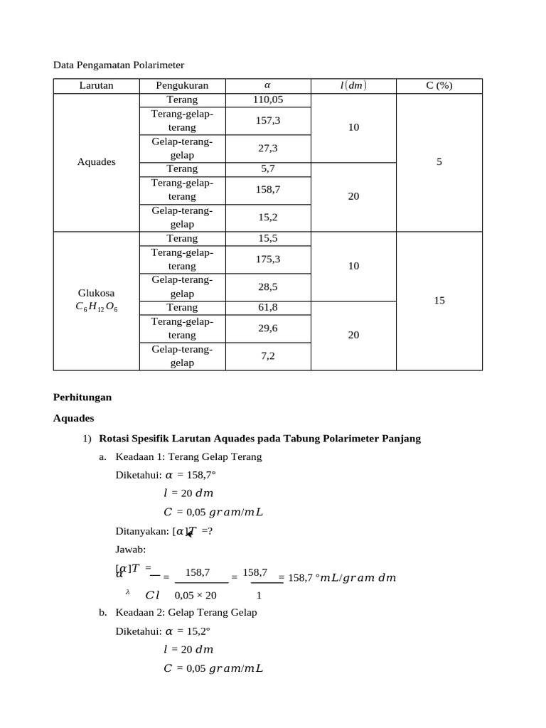 Perhitungan Aquades | PDF | Teaching Methods & Materials