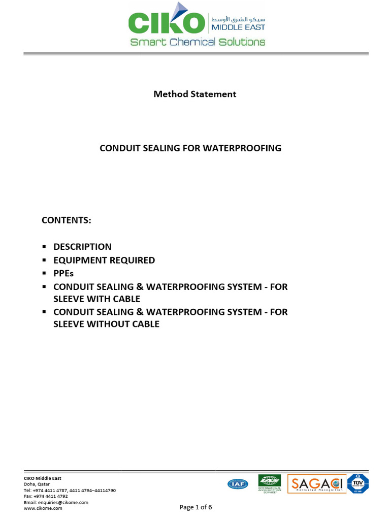 MS (CIKOstop FS With CIKOjoint PS - Conduit Sealing) - FINALFSGSSG ...