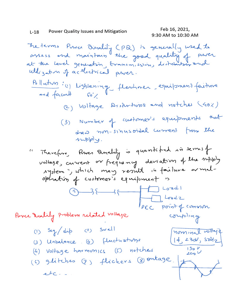 L18 Power Quality Issues and Mitigation | PDF