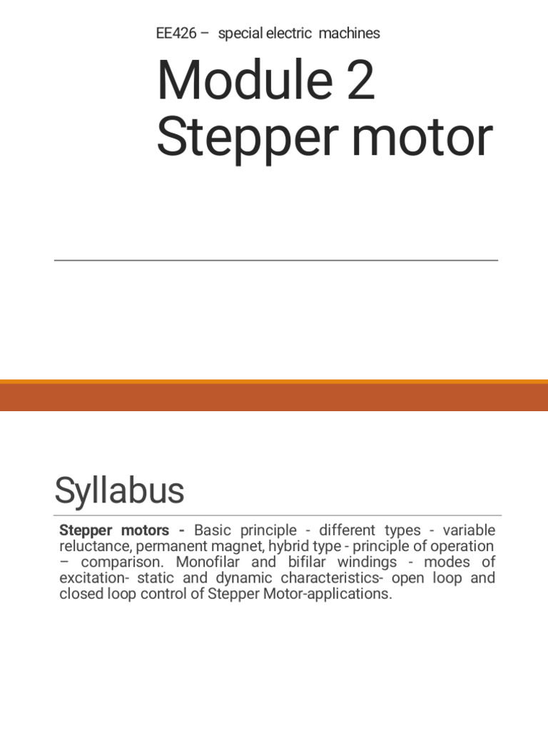 EET 426 SEM Module 2 New | PDF | Electric Motor | Electrical Components EET 426 SEM Module 2 New | PDF | Electric Motor | Electrical Components