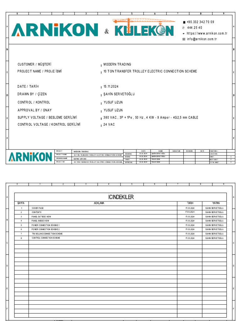 10 Ton Transfer Trolley Electric Connection Scheme | PDF | Alternating ...