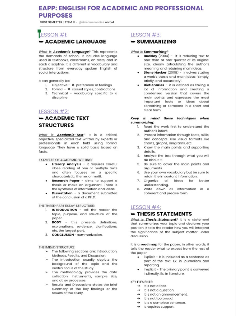 EAPP NOTES | PDF EAPP NOTES | PDF