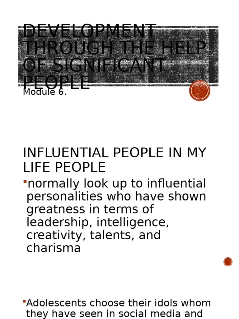 Development Through The Help of Significant People | PDF ...