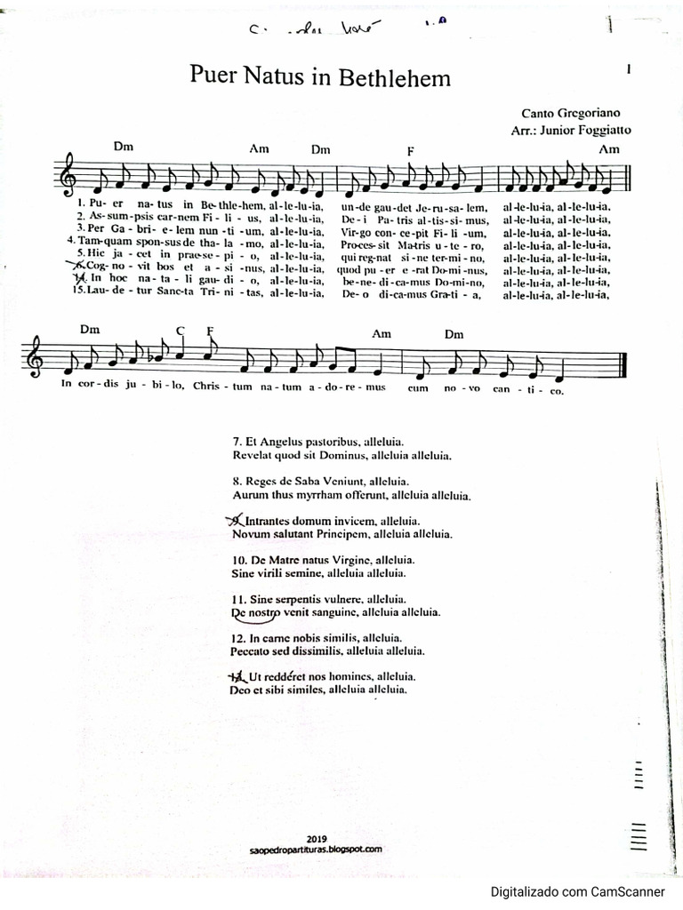 Puer Natus in Bethlehem - Gregoriano | PDF