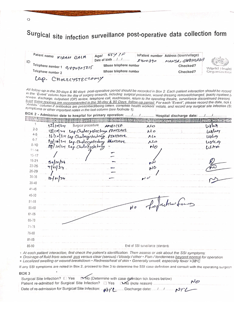 SSI Data Collection Form | PDF