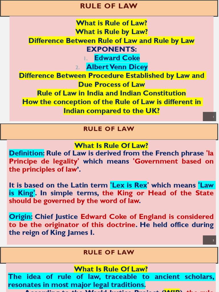 Rule of Law | PDF | Rule Of Law | Due Process Clause